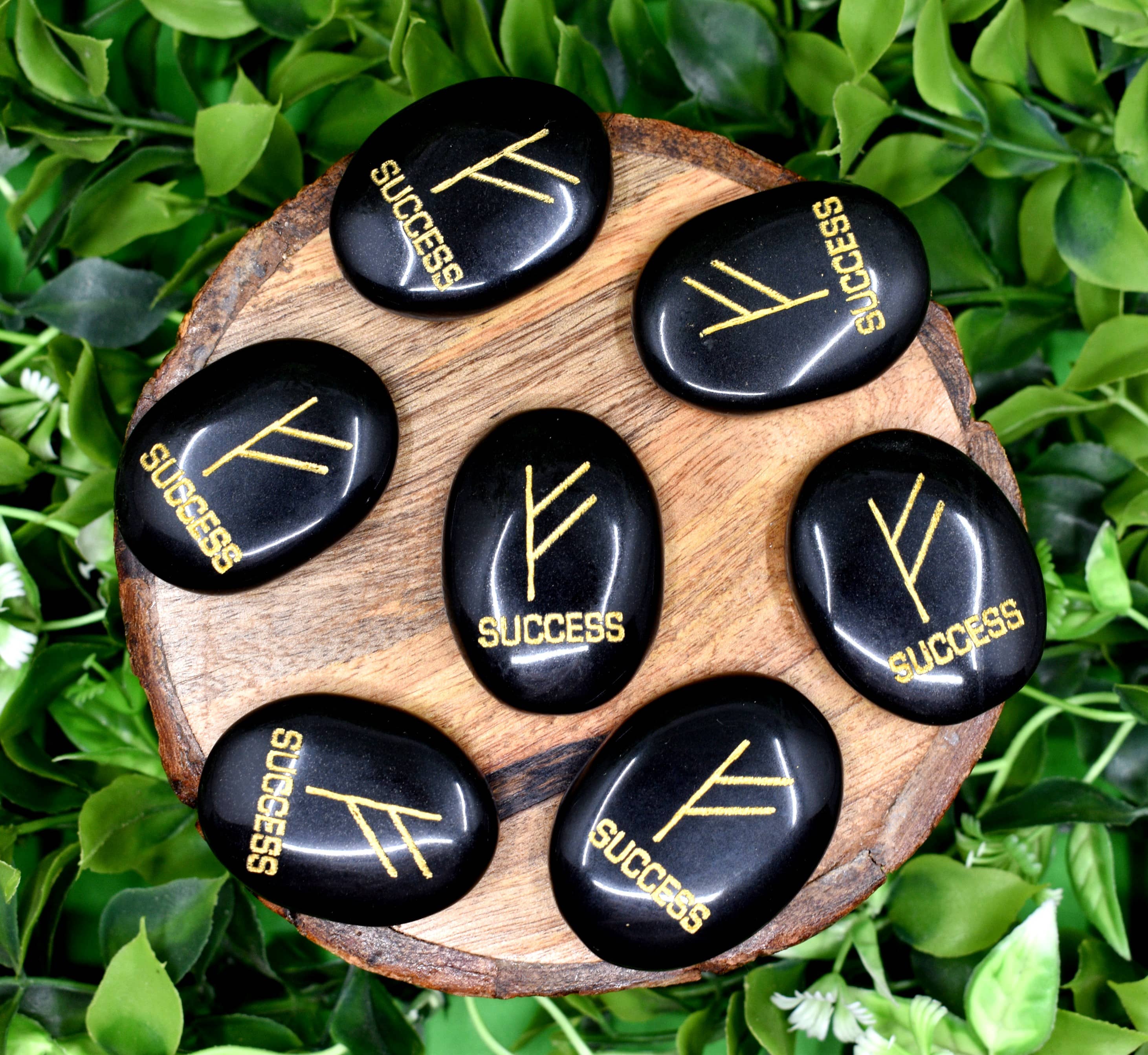 Flat Engraved Stones | Polished Oval Crystals | Soothing Crystals