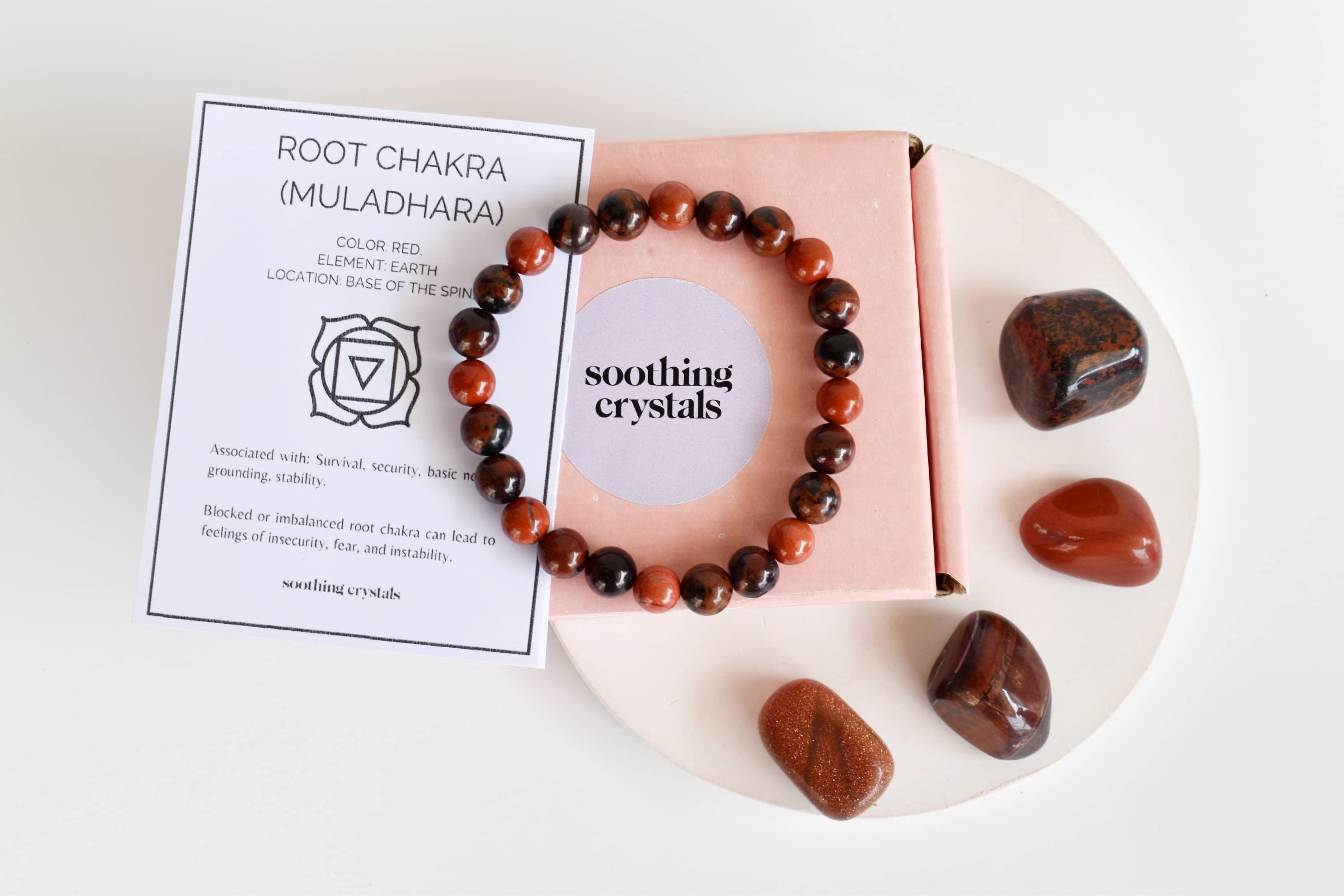 ROOT Chakra Crystals Kit, Chakra's Stones Tumbled Set, Chakra's Gift ...